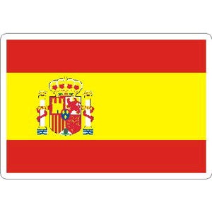 Spain Flag - Rectangle Vinyl Sticker at Sticker Shoppe