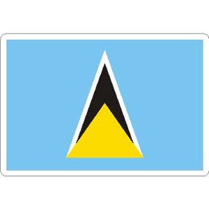 Saint Lucia Flag - Rectangle Sticker at Sticker Shoppe