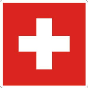 Switzerland Flag - Rectangle Sticker at Sticker Shoppe