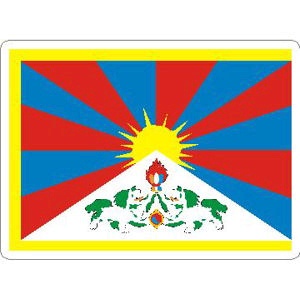 Tibet Flag - Rectangle Sticker at Sticker Shoppe
