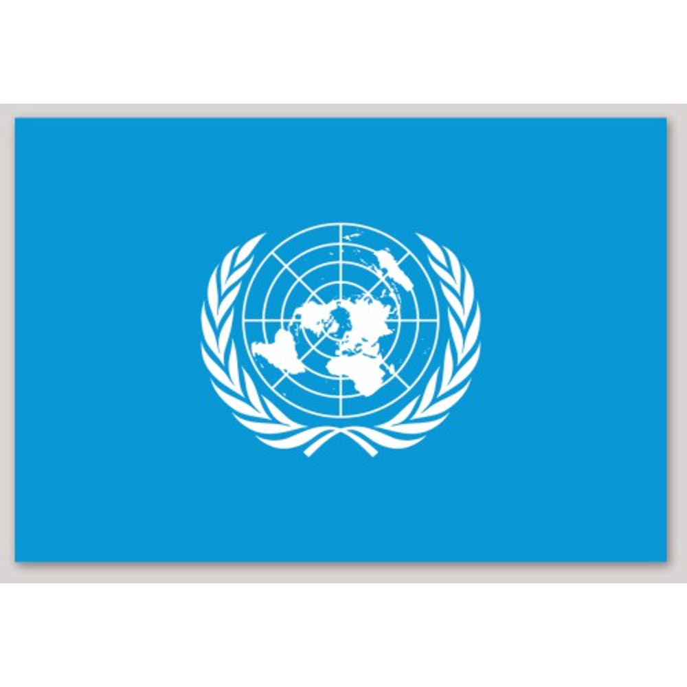 United Nations Flag - Rectangle Vinyl Sticker at Sticker Shoppe