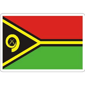Vanuatu Flag - Rectangle Vinyl Sticker at Sticker Shoppe