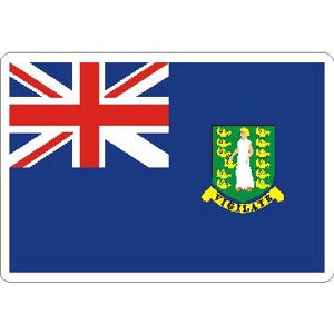 British Virgin Islands Flag - Rectangle Sticker at Sticker Shoppe
