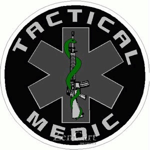 Subdued Tactical Medic - Round Vinyl Sticker at Sticker Shoppe