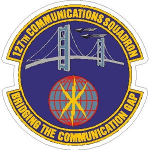 Air Force 127th Communications Squadron - Sticker at Sticker Shoppe
