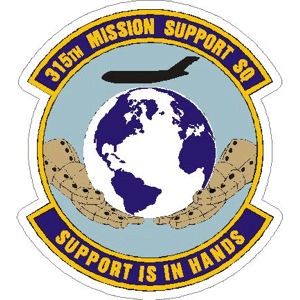Air Force 315th Mission Support Squadron - Sticker at Sticker Shoppe