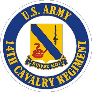 United States Army 14th Cavalry Regiment - Vinyl Sticker at Sticker Shoppe
