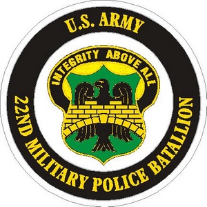 United States Army 22nd Military Police Battalion - Vinyl Sticker at ...