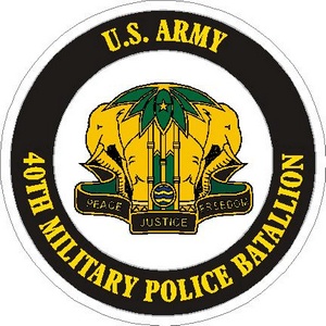 United States Army 40th Military Police Battalion - Vinyl Sticker at ...