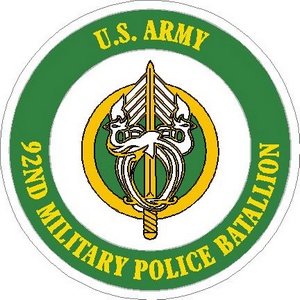 United States Army 92nd Military Police Battalion - Vinyl Sticker at ...