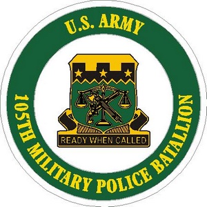 United States Army 105th Military Police Battalion Vinyl Sticker at ...