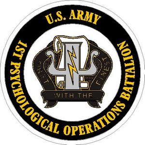 United States Army 1st Psychological Operations Battalion Vinyl Sticker ...