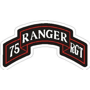 U.S. Army 75th Ranger Regiment Banner - Vinyl Sticker at Sticker Shoppe