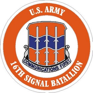 United States Army 16th Signal Battalion Vinyl Sticker at Sticker Shoppe