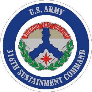 United States Army 316th Sustainment Command - Vinyl Sticker at Sticker ...