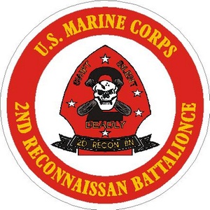 United States Marines 2nd Reconnaissance Battalion Vinyl Sticker at ...
