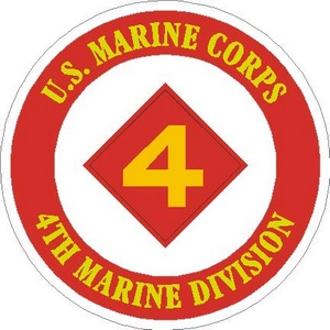 United States Marines 4th Marine Division - Vinyl Sticker at Sticker Shoppe