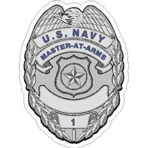 United States Navy Master At Arma Badge - Vinyl Sticker at Sticker Shoppe