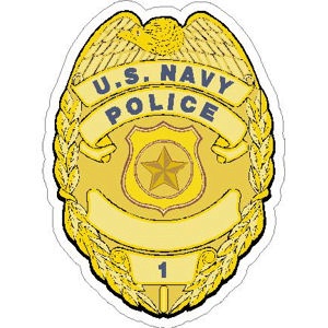 United States Navy Police Gold Badge - Vinyl Sticker at Sticker Shoppe