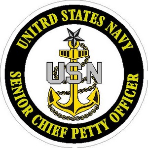 United States Navy Navy Senior Chief Petty Officer - Vinyl Sticker at ...