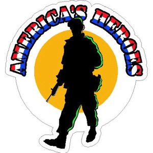 Soliders America's Heros - Sticker at Sticker Shoppe