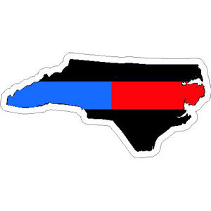 North Carolina Thin Blue Red Line - Sticker at Sticker Shoppe