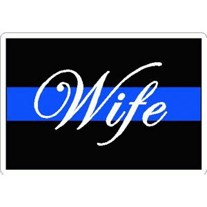 Thin Blue Line Wife White - Sticker at Sticker Shoppe