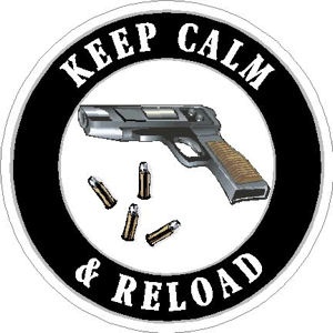 Keep Calm & Reload - Sticker at Sticker Shoppe