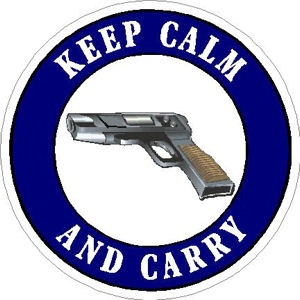 Keep Calm And Carry - Sticker at Sticker Shoppe