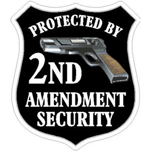 Protected By The 2nd Amendment Shield - Sticker at Sticker Shoppe
