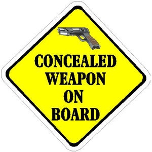 Concealed Weapon On Board - Sticker at Sticker Shoppe