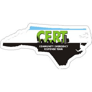 North Carolina CERT Community Emergency Response Team Vinyl Sticker at ...