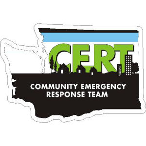 Washington CERT Community Emergency Response Team - Vinyl Sticker at ...