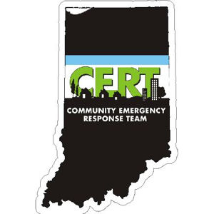 Indiana CERT Community Emergency Response Team - Vinyl Sticker at ...