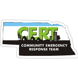 Nebraska CERT Community Emergency Response Team - Vinyl Sticker at ...