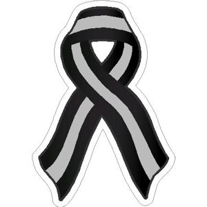 Thin Silver Line Wavy Ribbon - Vinyl Sticker at Sticker Shoppe