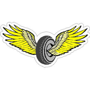 Motor Patrol With Wings - Vinyl Sticker at Sticker Shoppe
