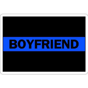 Thin Blue Line Boyfriend - Vinyl Sticker at Sticker Shoppe