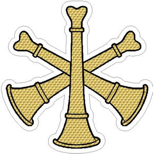 Assistant Fire Chief Gold Leaf Bugles - Vinyl Sticker at Sticker Shoppe