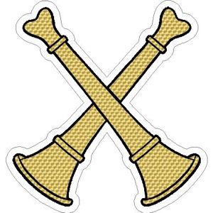 Captain Fire Gold Leaf Bugles - Vinyl Sticker at Sticker Shoppe