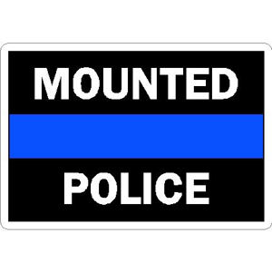 Thin Blue Line Mounted Police - Vinyl Sticker at Sticker Shoppe
