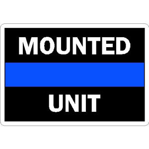 Thin Blue Line Mounted Unit - Vinyl Sticker at Sticker Shoppe