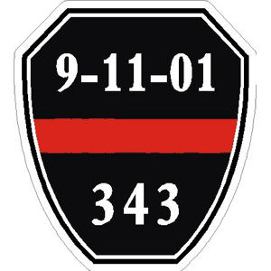 Thin Red Line 9-11-01 343 - Vinyl Sticker at Sticker Shoppe