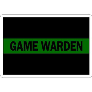 Thin Green Line Game Warden - Vinyl Sticker at Sticker Shoppe