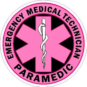 Emergency Medical Technician Paramedic Pink - Vinyl Sticker at Sticker ...