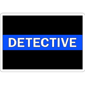 Thin Blue Line Detective White - Vinyl Sticker at Sticker Shoppe