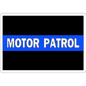 Thin Blue Line Motor Patrol White - Vinyl Sticker at Sticker Shoppe