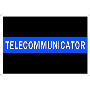 Thin Blue Line Telecommunicator White - Vinyl Sticker at Sticker Shoppe