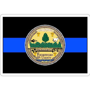 Thin Blue Line Vermont State Seal Vinyl Sticker at Sticker Shoppe