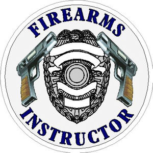 Firearms Instructor Police Badge - Vinyl Sticker at Sticker Shoppe